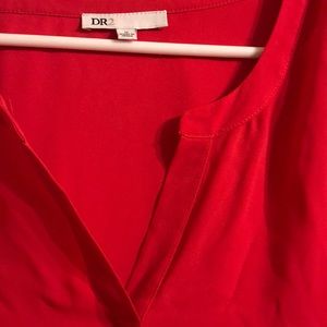 DR2 | Tops | Red Flowing Shirt | Poshmark